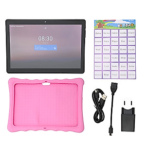 HEEPDD Kids Tablet, 5000mAh Battery 2GB RAM 32GB ROM Tablet PC Quad Core CPU 10.1 Inch with Research Silicone Case (US Plug)