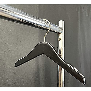 NAHANCO 10" Wooden Baby/Infant Hangers, Low Gloss Black- 25/CTN.