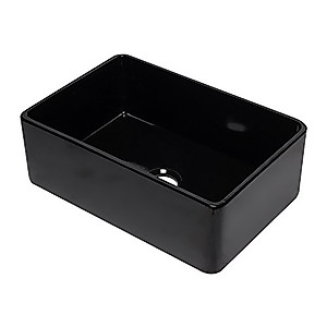 ALFI brand AB5006-PSS AB3020SB-BG Kitchen Sink, Black Gloss