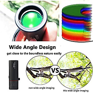 CFMZ Monocular Telescope Night Vision 40x60 Mini monocular Pocket Scope Ultra Lightweight Compact Binoculars with Strong Zoom Ability for Birdwatching