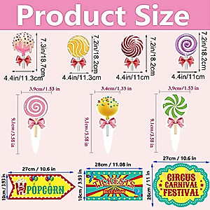 UOMNICUE 37PCS Candyland Party Decorations Set, Candyland Sign Banner Lollipop Cupcake Toppers for Sweet Candyland Themed Kids Baby Birthday Party Decoration Christmas Party Supplies