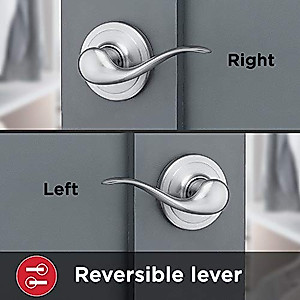 Kwikset Tustin Hall/Closet Lever with Microban Antimicrobial Protection in Satin Nickel
