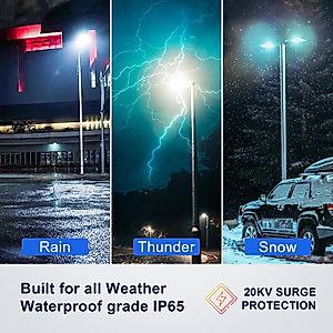 450W LED Parking Lot Lights,63000LM Commercial Outdoor Shoebox Light,5000K(140LM/W) Dimmable LED Street Area Light(1500W HID/HPS Equiv), Slip Fitter Mount,100-277V AC IP65 UL&DLC Listed