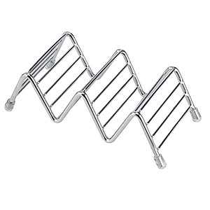 Fait Shape Stainless Steel Mexican Taco Holder Display Stand Shell Rack for Holding Soft Shell Hard Shell Burritos Sandwiches(2#)