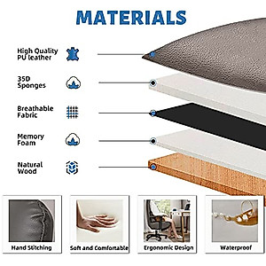 FIBO Gravity-Sensing Executive Home Ergonomic Office Chair Reclining Office Chair with Foot Rest & Headrest, High-Back PU Leather Computer Desk Chairs with Back & Lumbar Support Task Chair, (Black)