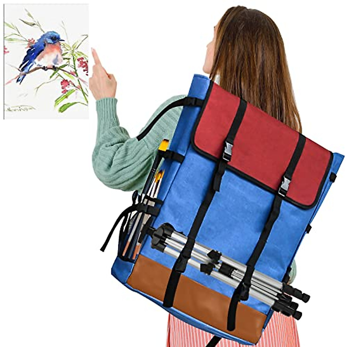 Art Portfolio Case, Art Portfolio Case 18 X 24, Large Art Portfolio Bag Art Portfolio Tote, Art Supply Bag for Art Supplies Storage, Artwork Case Drawing Sketching Painting Artboard Organizer Backpack