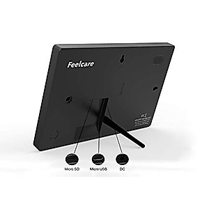 Feelcare 10.1 Inch 16GB Smart WiFi Digital Picture Frame, Send Photos or Small Videos from Anywhere, Touch Screen, 800x1280 IPS LCD Panel, Portrait and Landscape(Black)