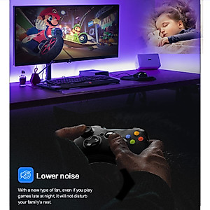 Puning Power Supply Replacement for Xbox 360 Slim Power Supply,Upgraded AC Adapter Power Supply[Advanced Quiet Edition] with Cooling Fan Compatible with Xbox 360 Slim Console(Black)