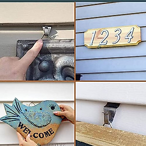 Vinyl siding Hook Hanger (Pack of 10)-Heavy Duty Stainless Steel, Non-Porous Vinyl siding Clip for Hanging, S-Shaped Hook to Hide Wall Joints, Vinyl siding Hook for Outdoor Decoration