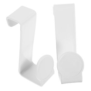 UKCOCO 2pcs multifunctional z hook kids potty hook door hook hangers over The door Hook washbasin hangers cabinet handle Household Organize Hook towel white plastic child hat hook