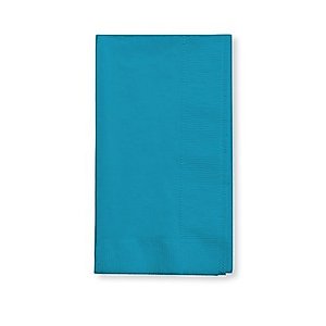 Creative Converting 50 Gorgeous Turquoise Dinner Napkins for Wedding, Party, Bridal or Baby Shower, Disposable Bulk Supply Quality