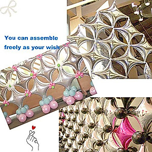 KUAIKELIN 20pk 26In&10" Star Foil Balloons Heart Mylar Balloons Mini Champagne Balloons Globos Metalicos Rose Gold Silver Balloon For Birthday Party Baby Shower Engagement Wedding Decorations (silver)