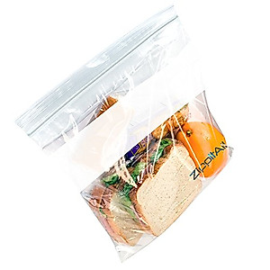 ZipItAll Quart Zip Top Resealable Plastic Writable Zipper Freezer Food Bags (500), 2 mL