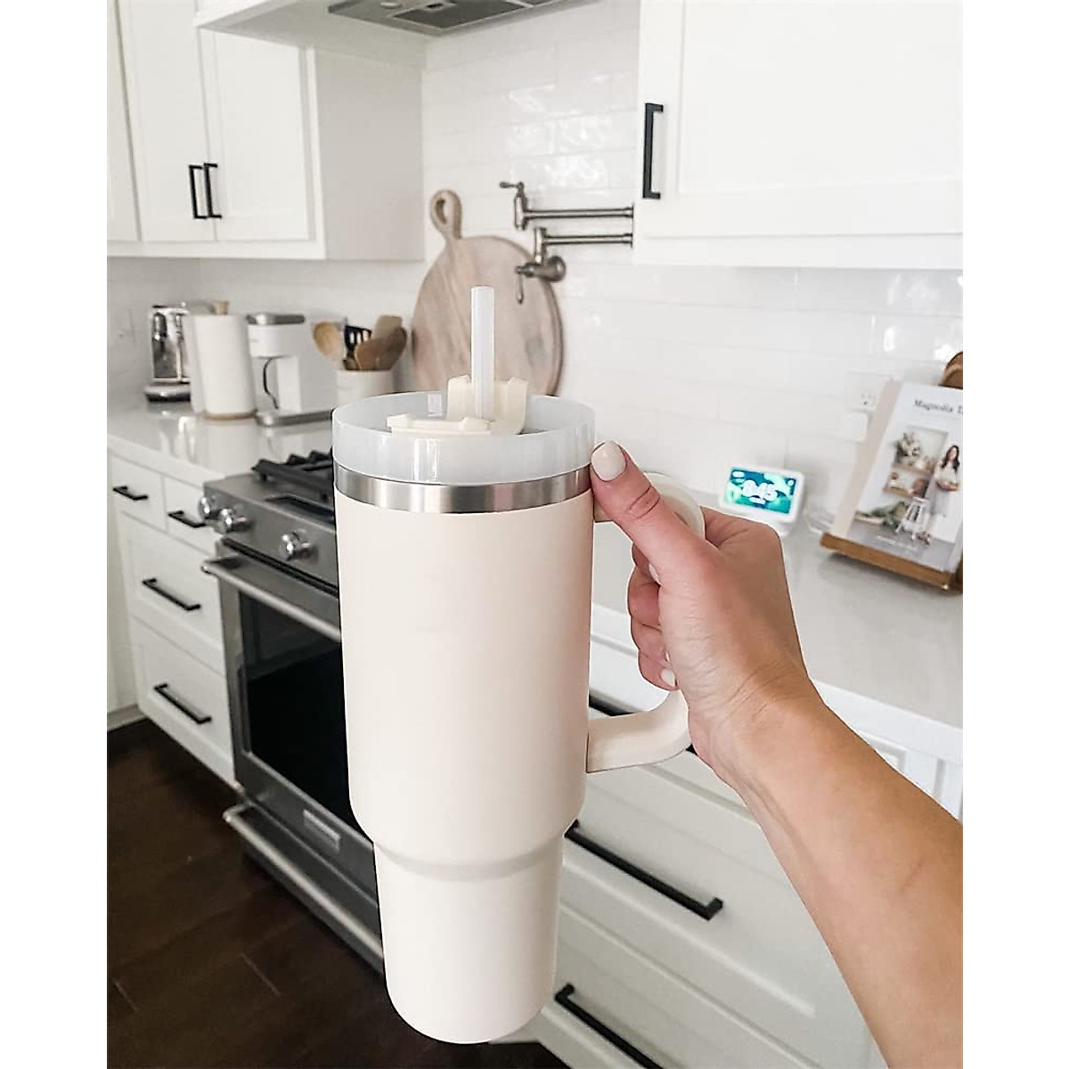 BENGGUO 40 oz tumbler with handle and straw, Quencher H2.0 FlowState, Stainless Steel Vacuum mug, coffee mug with lid, iced coffee tumbler, mug with handle,insulated coffee tumbler