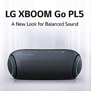 LG XBOOM Go Portable Bluetooth Speaker PL5 - LED Lighting and up to 18-Hour Battery