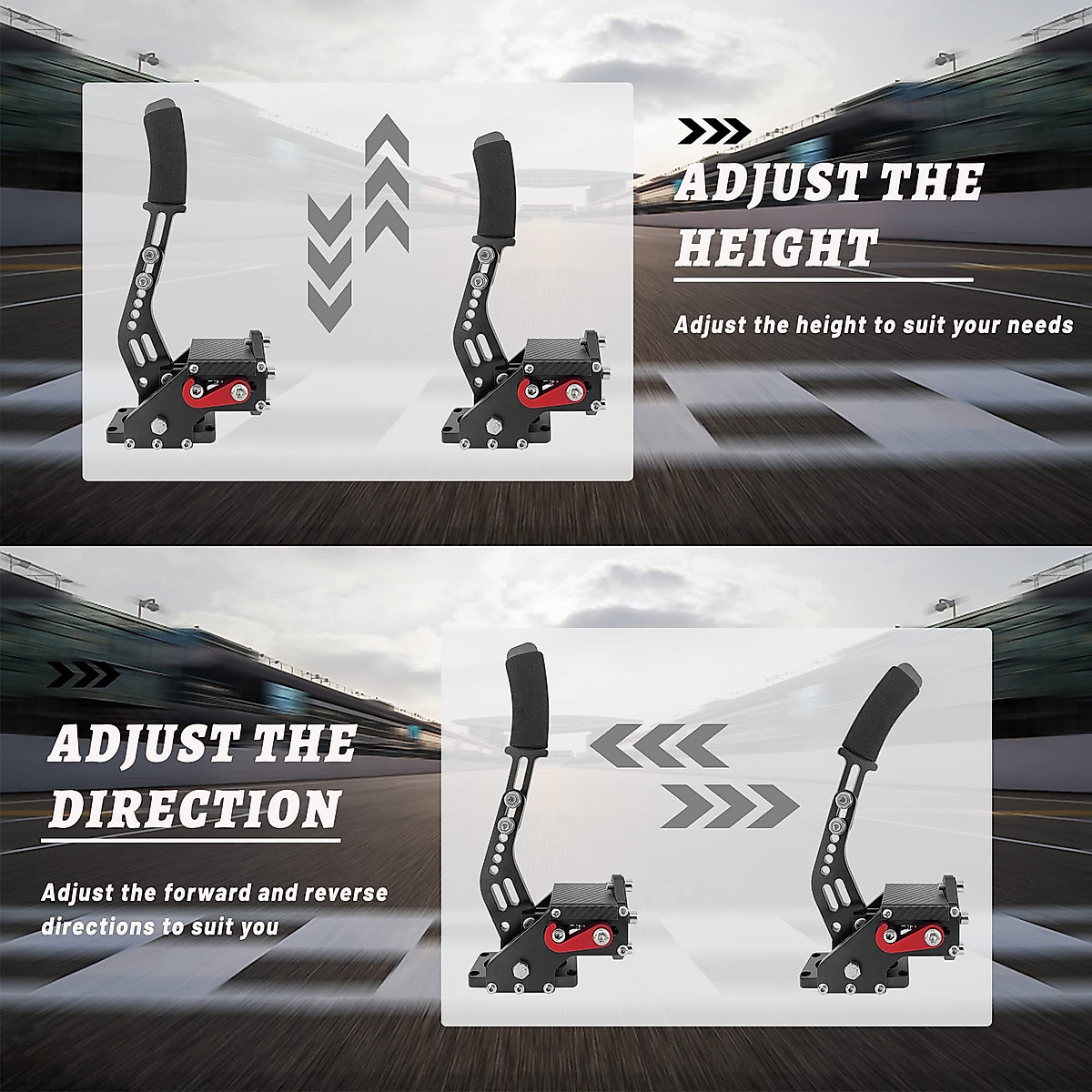 PC Racing Game USB Handbrake, 16-bit USB Handbrake for Racing game Compatible with Logitech G27/G29/G920 T500 T300， Brake Analog Performance Handbrake for Simulated Racing Games: DiRT Rally 2/4, LFS,