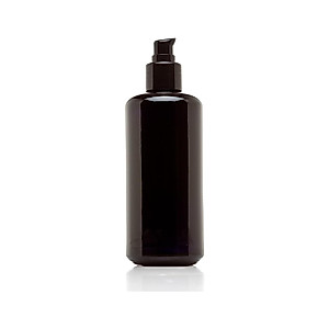 Infinity Jars Ultraviolet Glass Push Pump Bottle 200 Ml (6.8 fl oz) Refillable Containers for Lotion Homemade Cosmetics Make-up Skin Care Cream, Lotion, Shampoo, Conditioner Dispenser Bottles