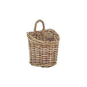 Kobo Wall Basket, Small, Gray-Brown