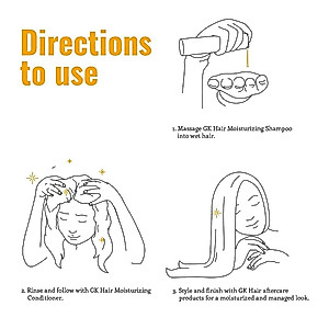 GK HAIR Global Keratin Moisturizing Shampoo & Conditioner 1000ml - Serum - 100% Pure Organic Argan Oil 1.69 Fl Oz