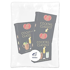 Gourmet Non-Alcoholic Cocktail Flavored Jelly Beans, Delicious Mocktail Candies, Fun Gift Sets for Bachelorette Parties, Party Favors, and Easter Basket Stuffers, Pack of 6