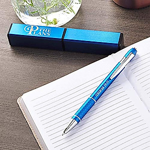 Christian Art Gifts I Know the Plans Blue Stylish Classic Ballpoint Pen in Matching Gift Case - Jeremiah 29:11 Bible Verse Refillable Retractable Medium Black Ink for Journal, Planner, Writing, Notes
