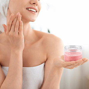 Qeirudu 4 oz Plastic Jars with Lids and Labels, 24 Pack BPA Free Empty Containers Clear Round Cosmetic Jars for Sugar Scrubs, Body Butter, Lotion, Creams