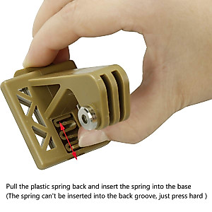 AOUTACC Tactical Helmet Excavator Mounts for GoPro Bracket Helmet or NVG Helmet Base (Tan)