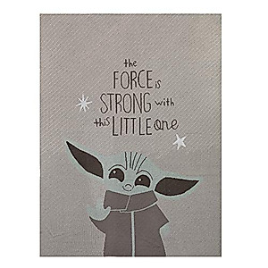 Lambs & Ivy Star Wars Baby Yoda Mandalorian Grogu/The Child Knit Baby Blanket