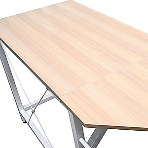 DlandHome L-Shaped Computer Desk 59 inches x 59 inches, Composite Wood and Metal, Home Office PC Laptop Study Workstation Corner Table with CPU Stand ZJ02-OW