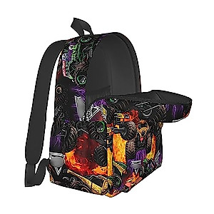 Mysydbmd Truck Backpack 15.6 Inch Capacity Laptop Backpack Casual Travel Sports Bag