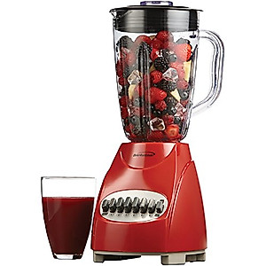 Brentwood JB-220R 12-Speed + Pulse Blender, Red