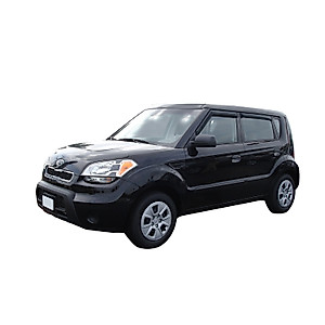 Auto Ventshade [AVS] Ventvisor / Rain Guards | Outside Mount, Smoke Color, 4 pc | 94164 | Fits 2009 - 2013 Kia Soul