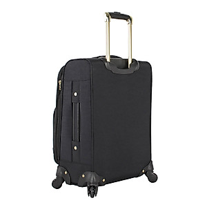 Steve Madden unisex-adult (luggage only) Carry on Bag with Spinner Wheels, Peek-a-boo Black, 20in
