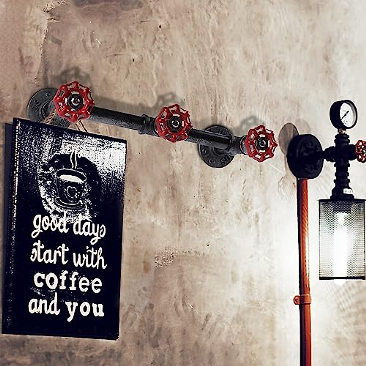 MENZOM Coat Rack Wall Mounted - 3 Hooks,Industrial Pipe Decor Single Coat Hook,Hooks for Hanging Heavy Duty,for Coat Hat Towel Purse Robes Mudroom Bathroom Entryway