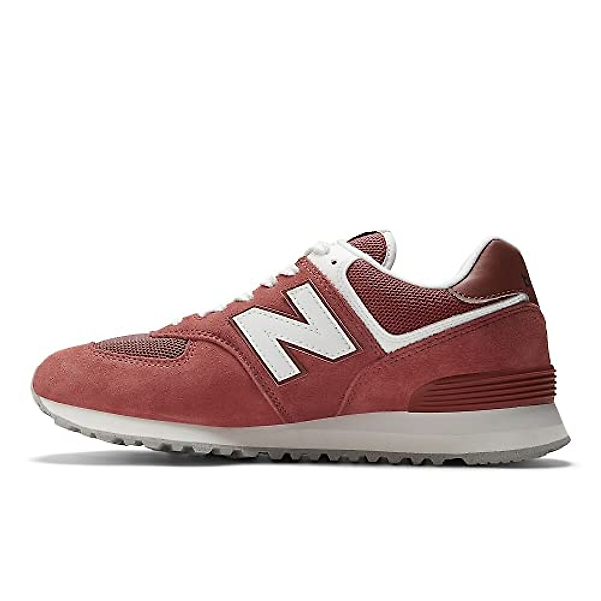 New Balance Men's 574 V2 Spilled Paint Sneaker, Red/White, 8