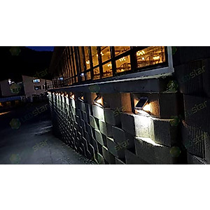 EEZ RV Products Solar Motion Sensor LED Light 4W 500LM Color 4000K Bright Whitefor RV Porch & Back Yard Security, Butterfly Style IP65 Waterproof (Black)