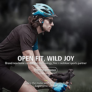 VIDONN Bone Conduction Headphones F1 Sweat Resistant Wireless Earphones for Workouts and Running Bluetooth Headphones with Mic (Grey)