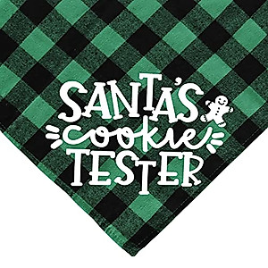 JOTFA 4 Pack Christmas Dog Bandanas, Holiday Christmas Plaid Dog Puppy Bandana Scarf Christmas Dog Costume for Small Medium Large Dogs Pets (2 Red and 2 Green, Plaid)