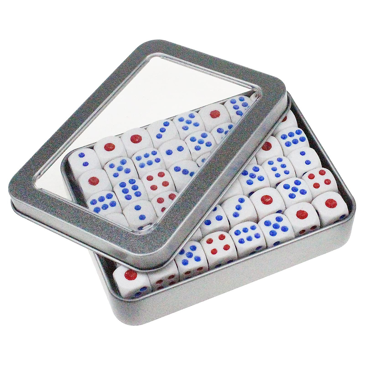 Goodma 12 Pieces Rectangular Empty Metal Tins Home Storage Containers Organizer Mini Box with Clear Window Lid, 4.5 x 3.35 x 0.87 inch (Silver)