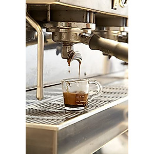 Rattleware 3-Ounce Espresso Shot Glass Pitcher, Double Spouted Shot Glass, Genuine Barista Measuring Cup