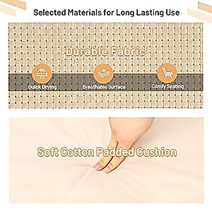 Tangkula 4-Position Folding Chaise Lounge Chair, Tri-Fold Portable Chaise Lounge Chair with Mattress, Pillow, Side Pocket, 330 LBS Reclining Lounge Chair for Beach, Home, Pool, Camping (1, Beige)