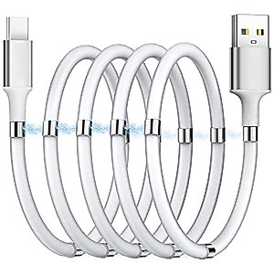 Magnetic Charging Cable,(3FT) Super Organized Charging Magnetic Absorption Nano Data Cable for Galaxy S21/S20 Ultra S10 S10E S9 Note 20 10 9 8 Pixel, LG V30 G6, Nintendo Switch, OnePlus 5 etc (3 ft)