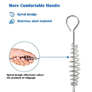 KAMaster 18” Ash Tool Poker Big Green Egg Accessories Kamado Grill Joe Ash Removal Tool Ash Rake Cleaning Tools Wood Corner Cleaner Accessories