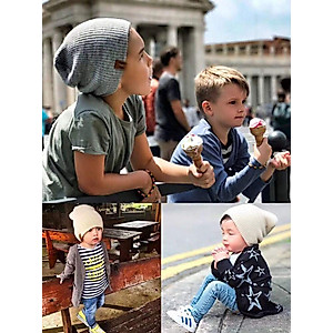 QandSweat Baby Boy's Hat Kids Cool Knit Beanie Hats Toddlers Caps Vertical Tail Style 1-5T (Knitted)