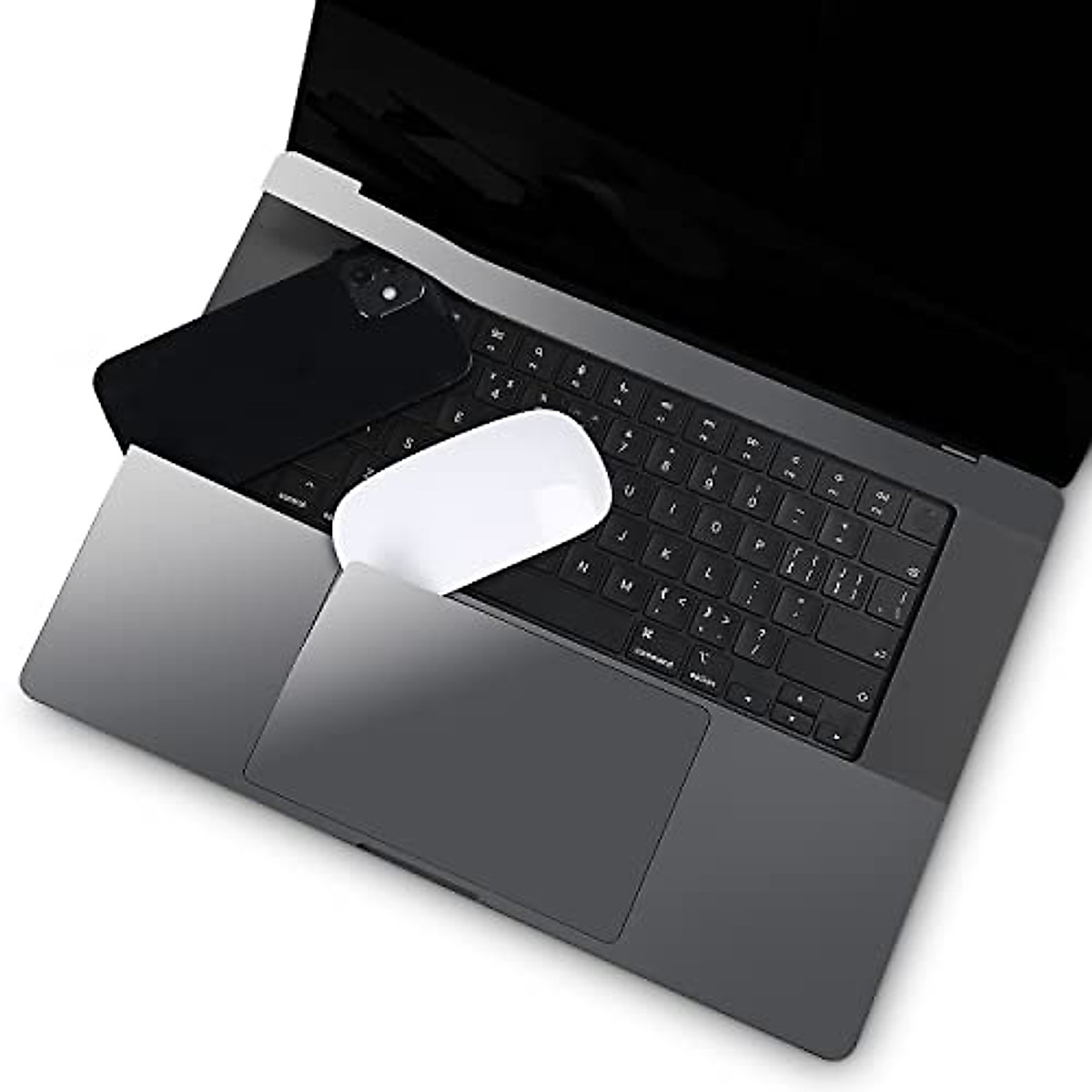 VFENG Premium 6-in-1 3M Protective Skin Decals for 2021~2023+ MacBook Pro 14.2-inch 14" M1 M2 M3(Model: A2442/A2779/A2992/A2918) with 2 Pack Screen Protector-Gray