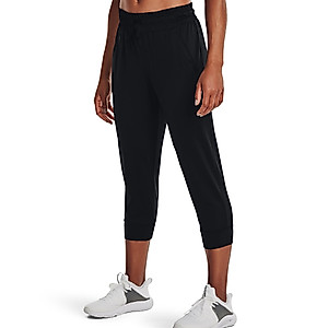 Under Armour Women's HeatGear Armour Capri, Black (001)/Jet Gray, Medium