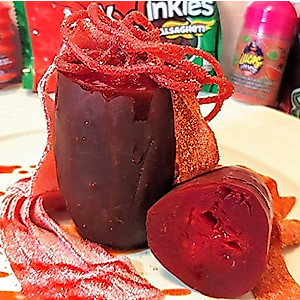 Chamoy Pickle Kit, Mexican Sour Candy Dulces, Delicious Sour Belts, Lucas 7 Pc