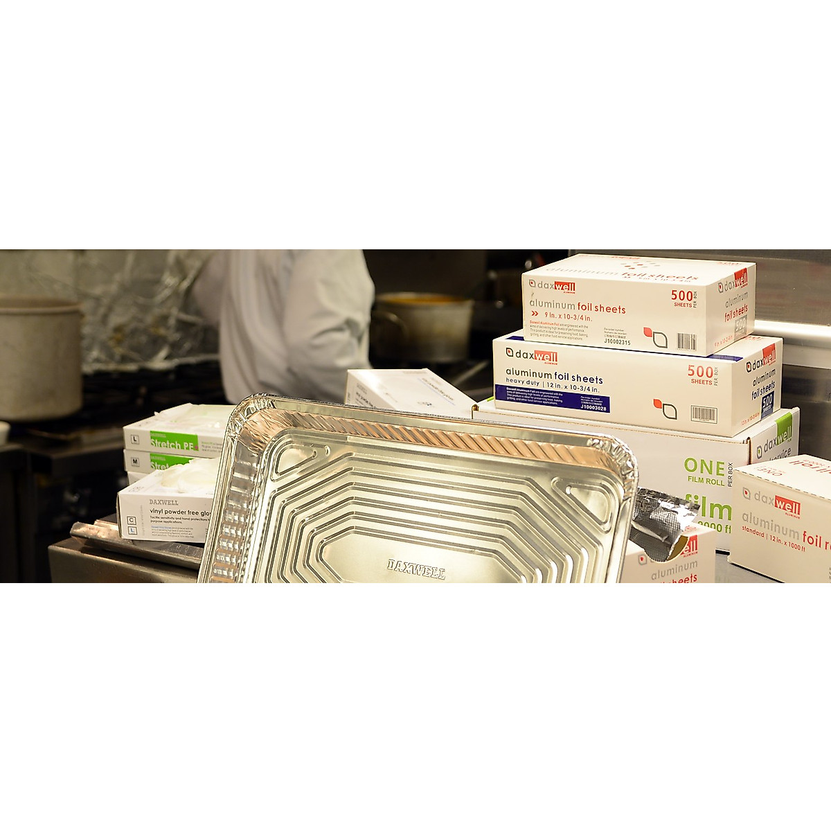 Daxwell Aluminum Foil Interfolded Pop-Up Sheets, 9" x 10.75", J10002315B (Box of 500)