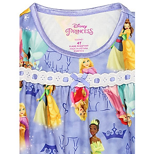 Disney Princess Toddler Girls Granny Gown Nightgown (4T, Purple)
