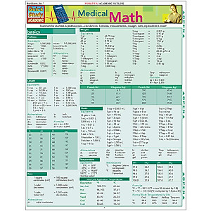 Medical Math QuickStudy Laminated Reference Guide (QuickStudy Academic)